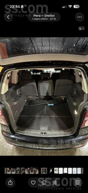 Black Volkswagen Touran 2007 in Riga, with an engine capacity of 2.00 L and mileage of 356 thousand km for 3250 €, photo  on AUTOMOTO.COM.LV