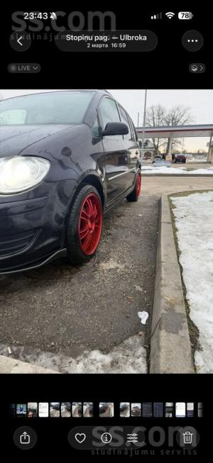 Black Volkswagen Touran 2007 in Riga, with an engine capacity of 2.00 L and mileage of 356 thousand km for 3250 €, photo 5 on AUTOMOTO.COM.LV