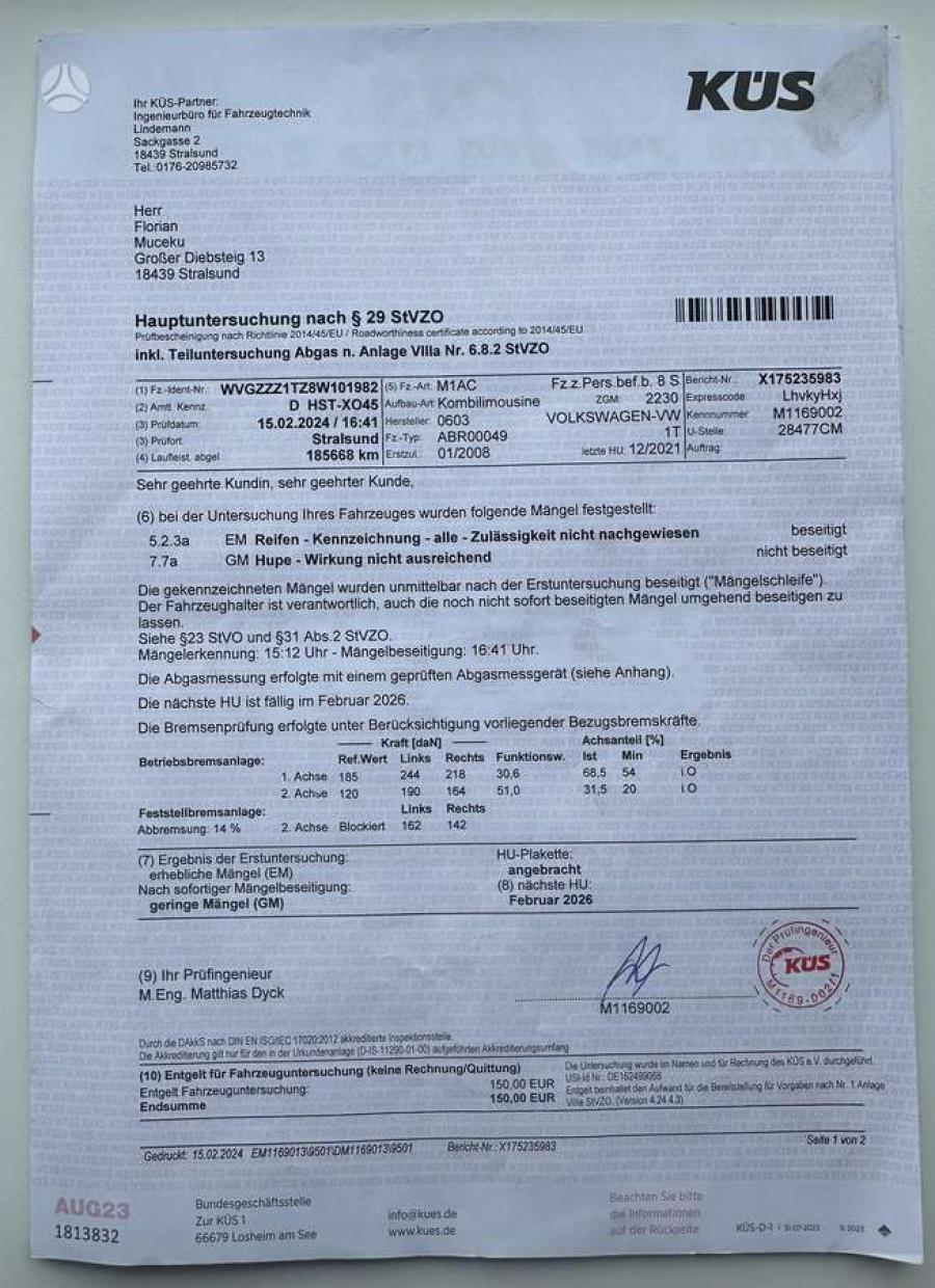 Черный Фольксваген Туран 2008 в Тельшяй, объемом двигателя 2.00 л и пробегом 207 тыс. км за 4950 €, фото 18 на AUTOMOTO.COM.LV