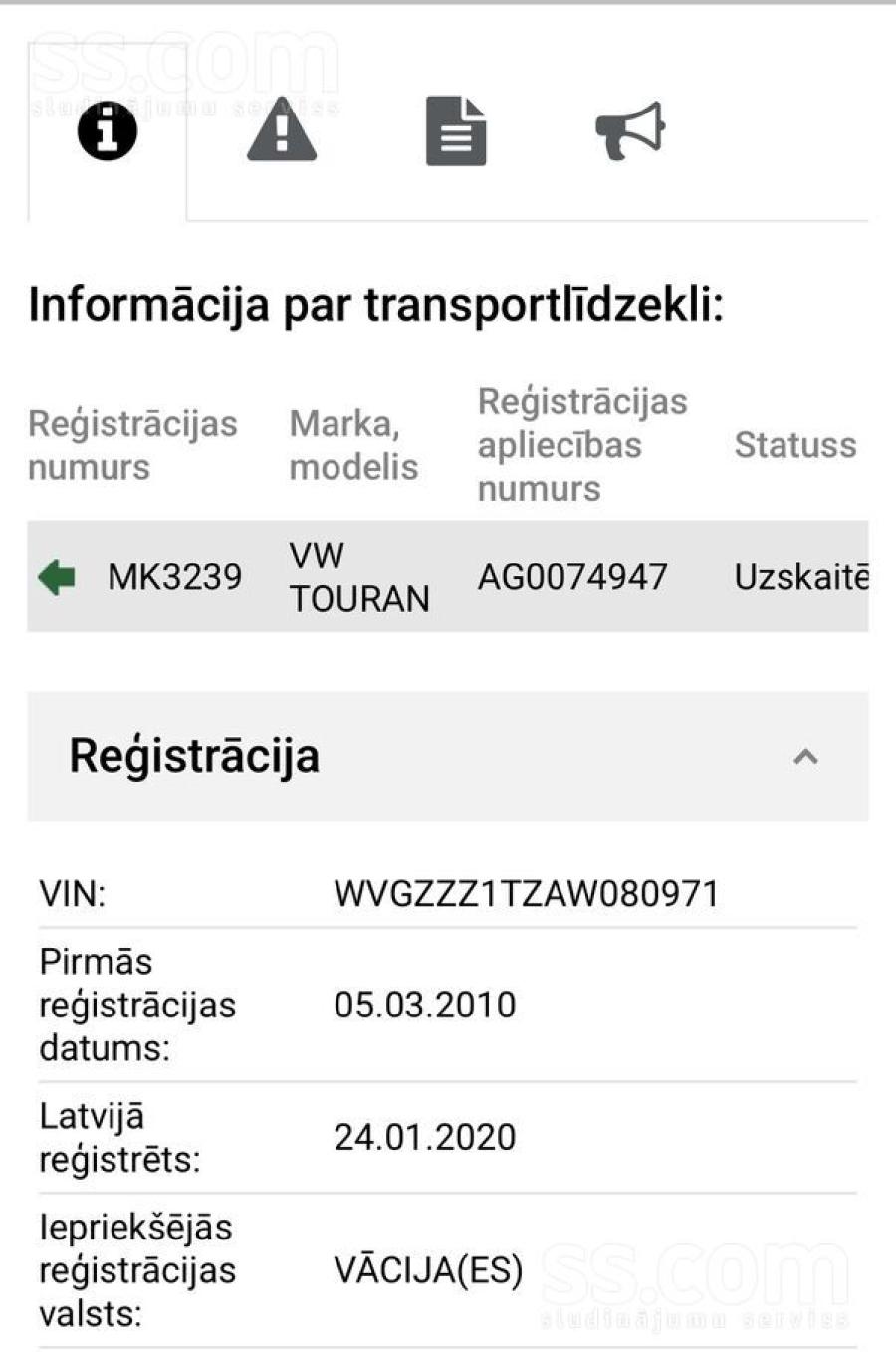 Черный Фольксваген Туран 2010 в Даугавпилс, объемом двигателя 1.90 л и пробегом 0 тыс. км за 1550 €, фото 19 на AUTOMOTO.COM.LV
