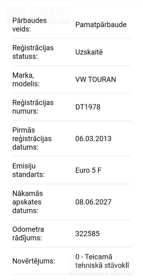 Black Volkswagen Touran 2013 in Riga, with an engine capacity of 2.00 L and mileage of 320 thousand km for 5500 €, photo 2 on AUTOMOTO.COM.LV