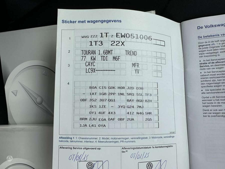 Melns Volkswagen Touran 2015 Kauņa, ar dzinēja tilpumu 1.60 L un nobraukumu 242 tūkst. km par 7100 €, foto 28 vietnē AUTOMOTO.COM.LV