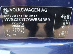 Blue Volkswagen Touran 2016 in Panevezys, with an engine capacity of 1.60 L and mileage of 143 thousand km for 9700 €, photo 37 on AUTOMOTO.COM.LV