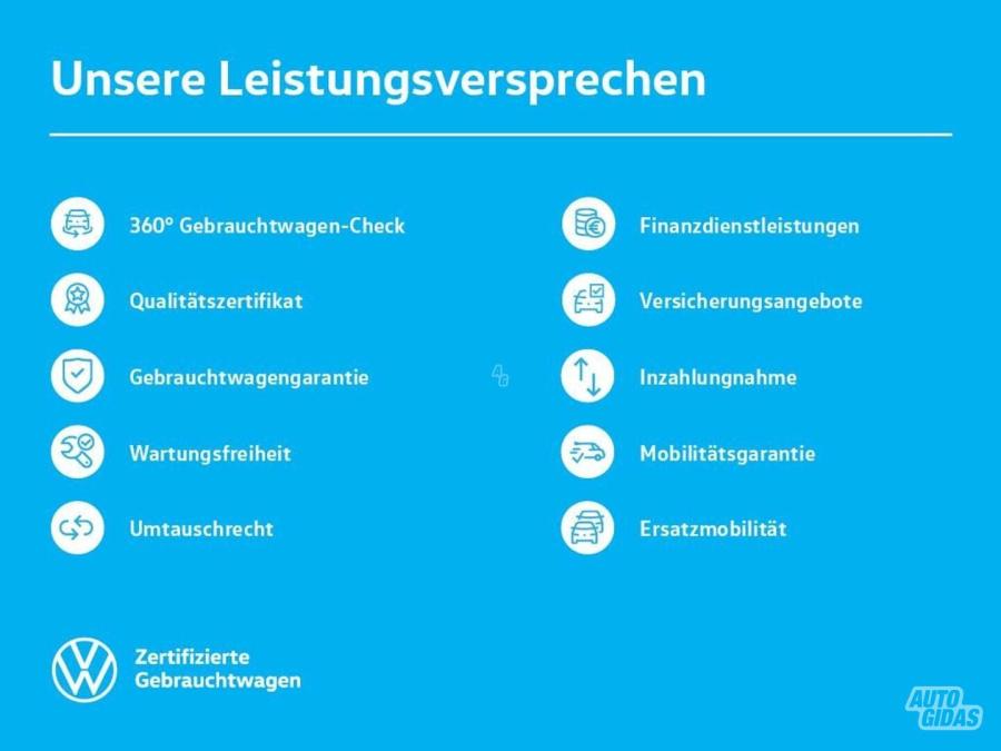 Blue Volkswagen Touran 2021 in Kaunas, with an engine capacity of 1.50 L and mileage of 52 thousand km for 29920 €, photo 2 on AUTOMOTO.COM.LV