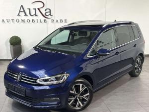 Blue Volkswagen Touran 2022 in Kaunas, with an engine capacity of 1.50 L and mileage of 59 thousand km for 31102 €, photo  on AUTOMOTO.COM.LV