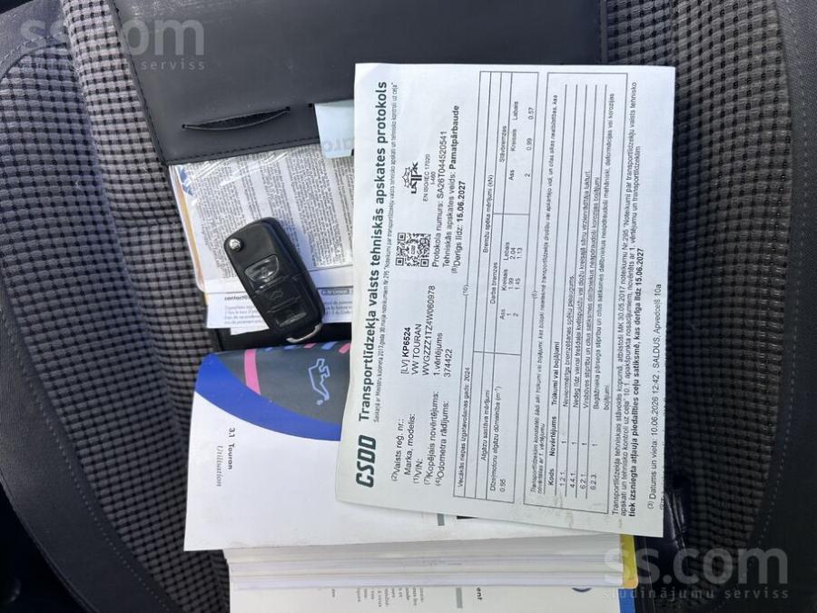 Grey Volkswagen Touran 2004 in Ogre, with an engine capacity of 2.00 L and mileage of 375 thousand km for 2500 €, photo 15 on AUTOMOTO.COM.LV