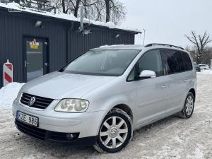 Pelēks Volkswagen Touran 2005 Panevēža, ar dzinēja tilpumu 1.90 L un nobraukumu 421 tūkst. km par 1490 €, foto  vietnē AUTOMOTO.COM.LV