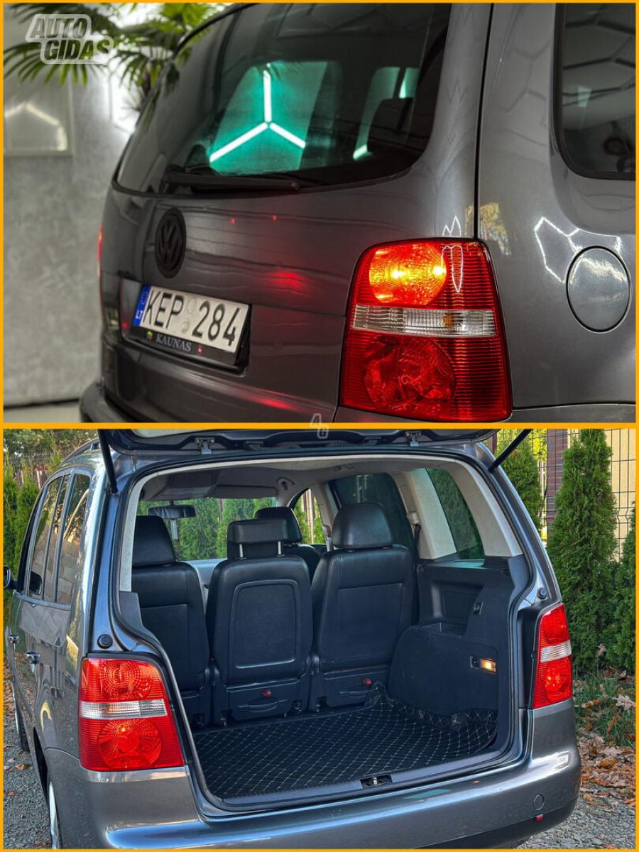 Pelēks Volkswagen Touran 2005 Kauņa, ar dzinēja tilpumu 1.90 L un nobraukumu 323 tūkst. km par 2650 €, foto 20 vietnē AUTOMOTO.COM.LV