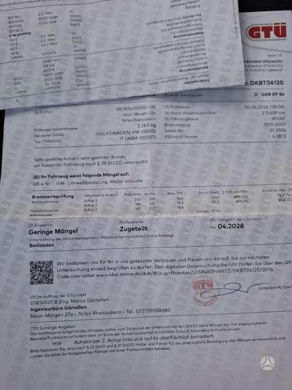 Pelēks Volkswagen Touran 2007 Utena, ar dzinēja tilpumu 1.97 L un nobraukumu 215 tūkst. km par 2900 €, foto 3 vietnē AUTOMOTO.COM.LV