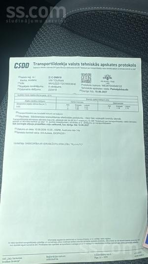 Серый Фольксваген Туран 2011 в Огре, объемом двигателя 2.00 л и пробегом 223 тыс. км за 6880 €, фото 26 на AUTOMOTO.COM.LV
