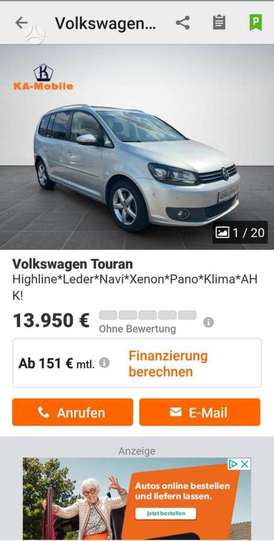 Pelēks Volkswagen Touran 2012 Kauņa, ar dzinēja tilpumu 1.97 L un nobraukumu 111 tūkst. km par 12900 €, foto 28 vietnē AUTOMOTO.COM.LV