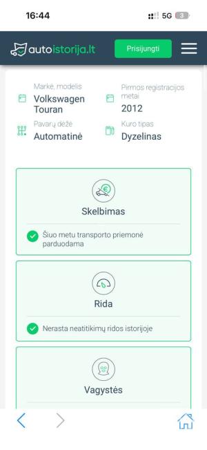 Volkswagen Touran 2012 Kauņa, ar dzinēja tilpumu 1.60 L un nobraukumu 362 tūkst. km par 5500 €, foto 27 vietnē AUTOMOTO.COM.LV