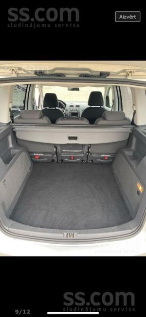 Volkswagen Touran 2013 Rīga, ar dzinēja tilpumu 1.60 L un nobraukumu 299 tūkst. km par 4700 €, foto 10 vietnē AUTOMOTO.COM.LV