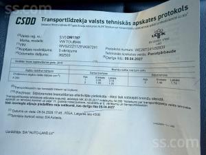 Фольксваген Туран 2014 в Рига, объемом двигателя 1.60 л и пробегом 0 тыс. км за 4990 €, фото 25 на AUTOMOTO.COM.LV