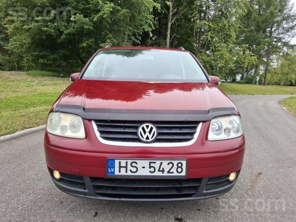 Sarkans Volkswagen Touran 2003 Alūksne, ar dzinēja tilpumu 1.90 L un nobraukumu 442 tūkst. km par 1235 €, foto 2 vietnē AUTOMOTO.COM.LV