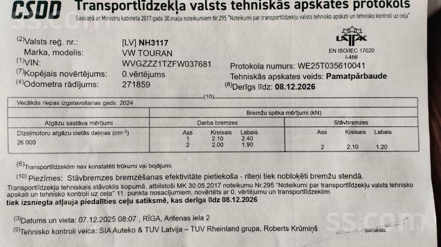 Sarkans Volkswagen Touran 2014 Rīga, ar dzinēja tilpumu 1.60 L un nobraukumu 277 tūkst. km par 5350 €, foto 25 vietnē AUTOMOTO.COM.LV