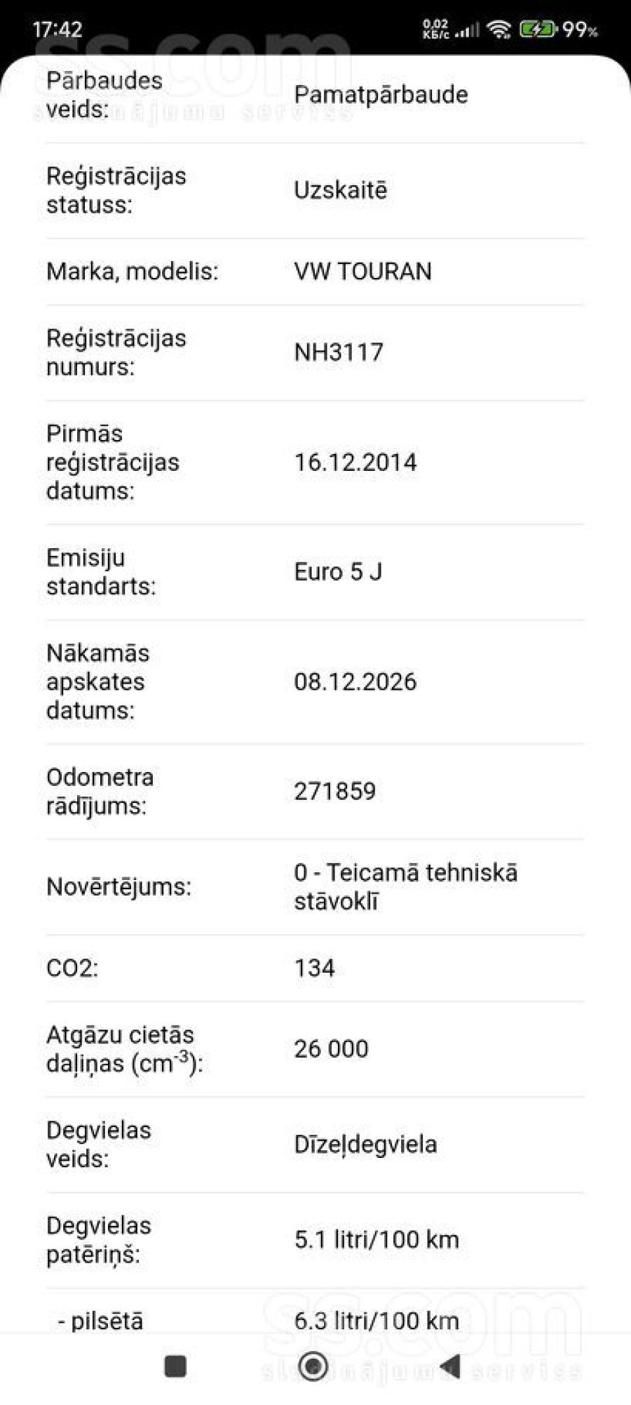 Sarkans Volkswagen Touran 2014 Rīga, ar dzinēja tilpumu 1.60 L un nobraukumu 277 tūkst. km par 5350 €, foto 27 vietnē AUTOMOTO.COM.LV