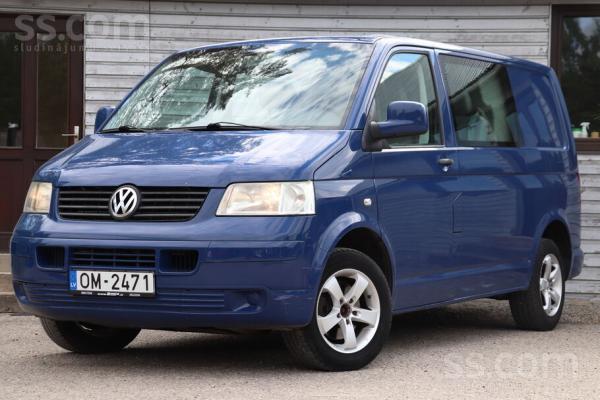 Blue Volkswagen Transporter 2003 in Valmiera, with an engine capacity of 1.90 L and mileage of 0 thousand km for 4600 €, photo 1 on AUTOMOTO.COM.LV