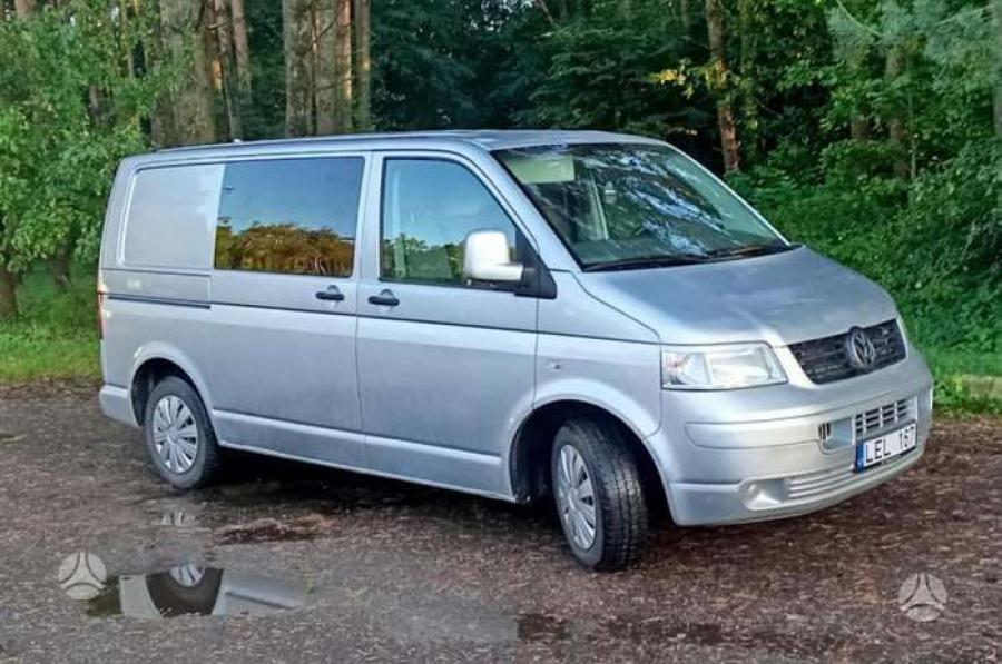 Grey Volkswagen Transporter 2008 in Kaunas, with an engine capacity of 1.90 L and mileage of 260 thousand km for 3700 €, photo 1 on AUTOMOTO.COM.LV