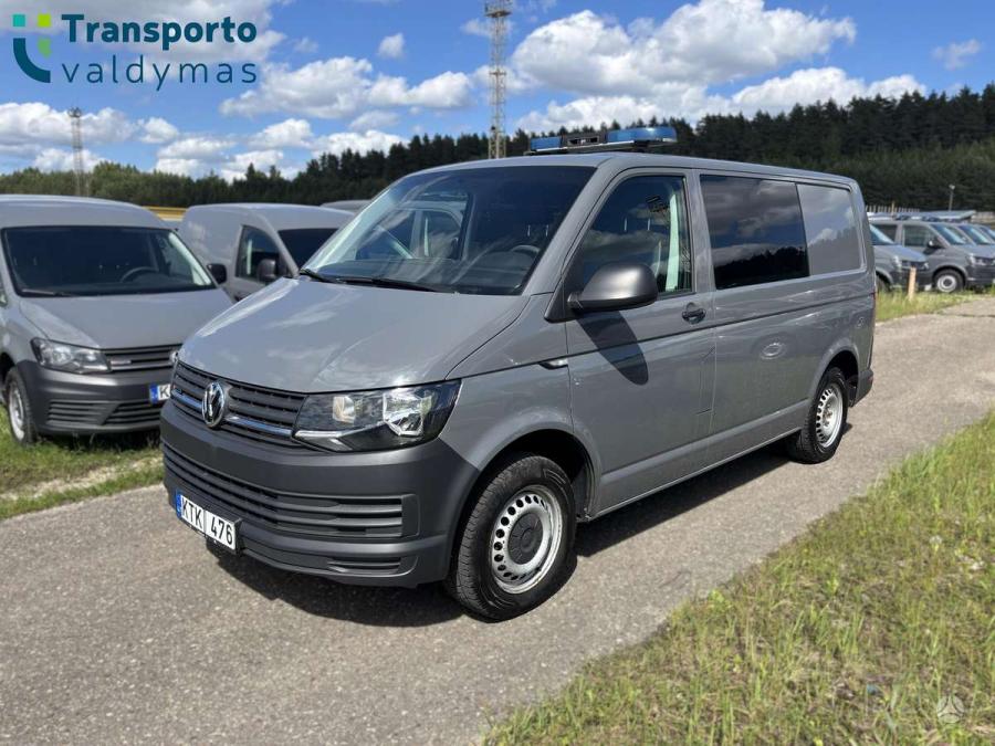 Grey Volkswagen Transporter 2018 in Vilnius, with an engine capacity of 1.97 L and mileage of 159 thousand km for 15900 €, photo 1 on AUTOMOTO.COM.LV