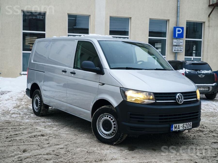 Grey Volkswagen Transporter 2019 in Riga, with an engine capacity of 2.00 L and mileage of 196 thousand km for 12600 €, photo 1 on AUTOMOTO.COM.LV