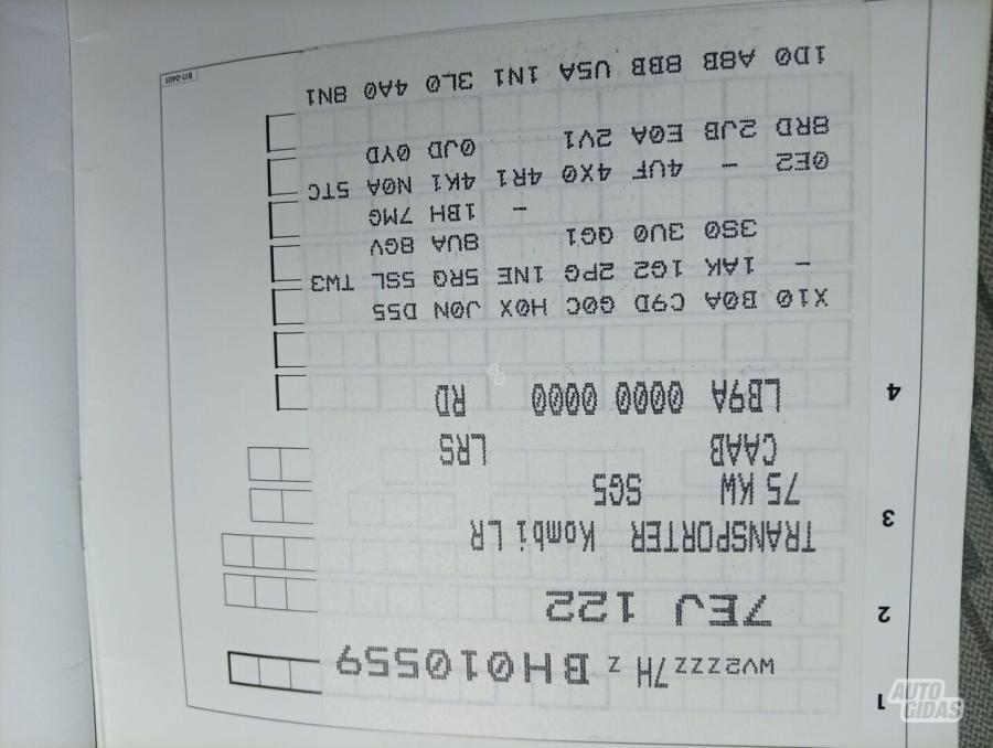 Pelēks Volkswagen Transporter 2010 Viļņa, ar dzinēja tilpumu 2.00 L un nobraukumu 299 tūkst. km par 8499 €, foto 12 vietnē AUTOMOTO.COM.LV