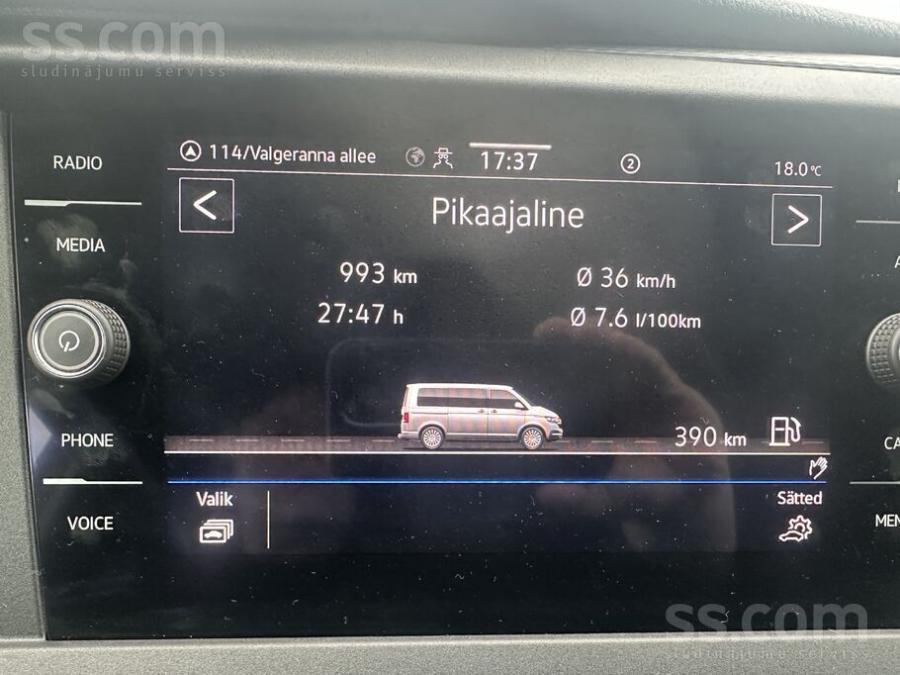 Pelēks Volkswagen Transporter 2021 Tallina, ar dzinēja tilpumu 2.00 L un nobraukumu 159 tūkst. km par 21800 €, foto 10 vietnē AUTOMOTO.COM.LV