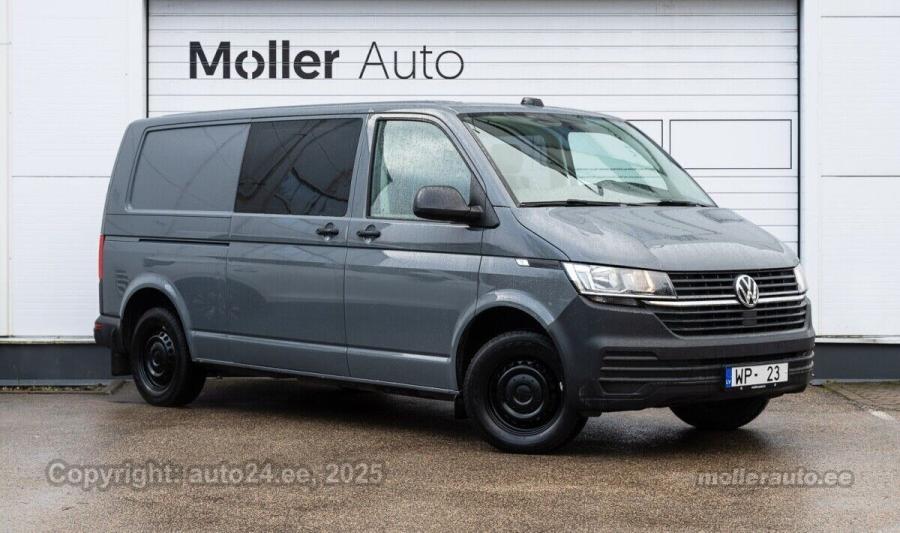 Grey Volkswagen Transporter 2023 in Riga, with an engine capacity of 2.00 L and mileage of 98 thousand km for 35816 €, photo 2 on AUTOMOTO.COM.LV