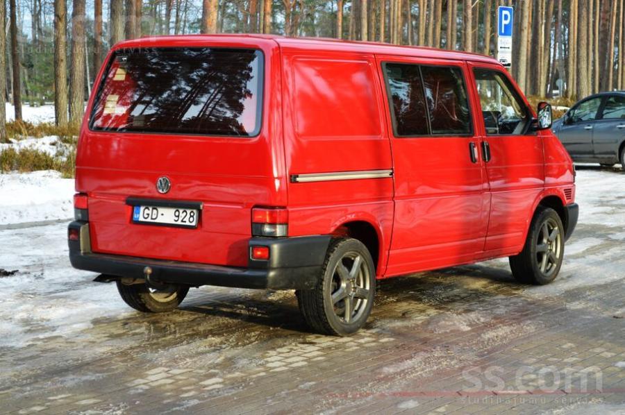 Красный Фольксваген Transporter 1999 в Талси, объемом двигателя 1.90 л и пробегом 354 тыс. км за 4300 €, фото 4 на AUTOMOTO.COM.LV