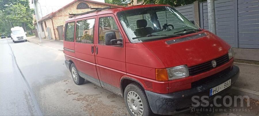 Sarkans Volkswagen Transporter 2000 Rīga, ar dzinēja tilpumu 1.90 L un nobraukumu 300 tūkst. km par 1400 €, foto 3 vietnē AUTOMOTO.COM.LV