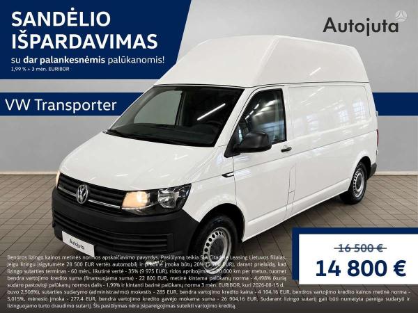 Balts Volkswagen Transporter 2019 Kauņa, ar dzinēja tilpumu 1.97 L un nobraukumu 204 tūkst. km par 14800 €, foto 1 vietnē AUTOMOTO.COM.LV