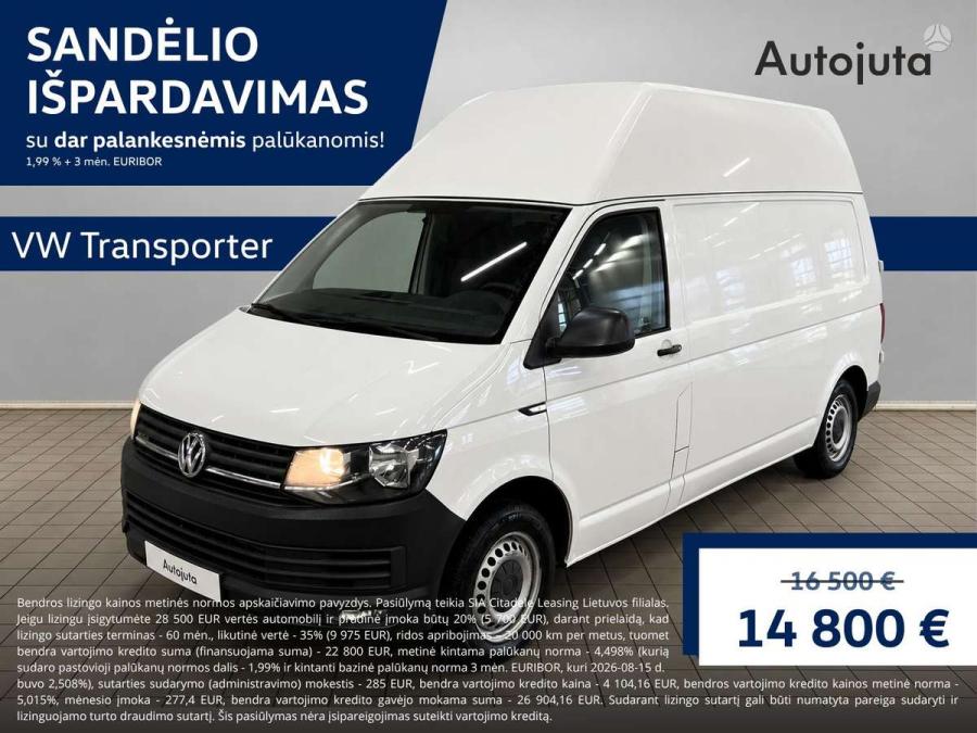Balts Volkswagen Transporter 2019 Kauņa, ar dzinēja tilpumu 1.97 L un nobraukumu 204 tūkst. km par 14800 €, foto 1 vietnē AUTOMOTO.COM.LV