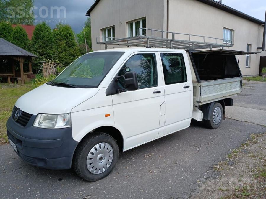 White Volkswagen Transporter 2007 in Ogre, with an engine capacity of 1.90 L and mileage of 0 thousand km for 13500 €, photo 7 on AUTOMOTO.COM.LV
