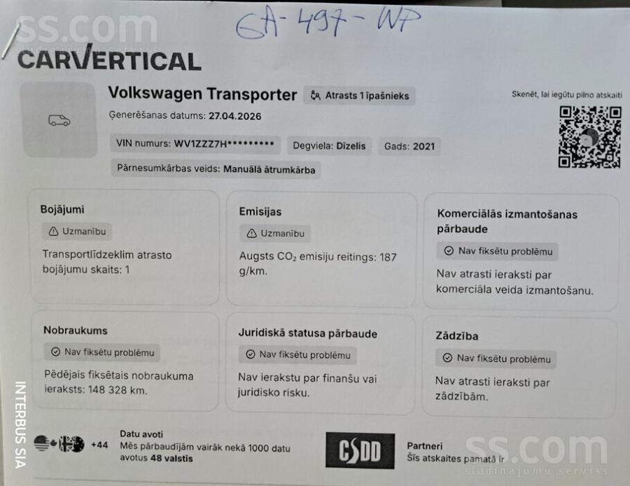 White Volkswagen Transporter 2021 in Riga, with an engine capacity of 2.00 L and mileage of 0 thousand km for 22869 €, photo 30 on AUTOMOTO.COM.LV