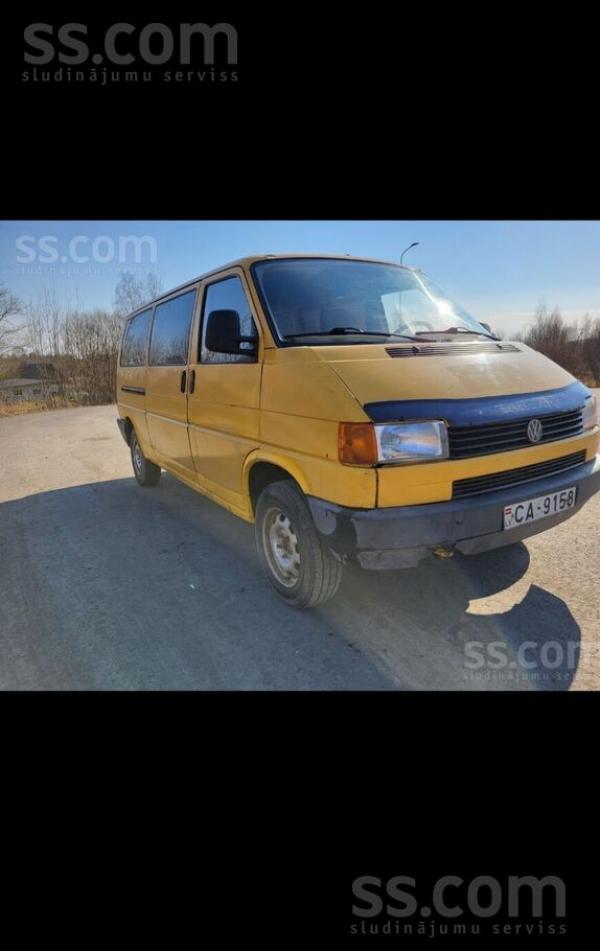 Yellow Volkswagen Transporter 1995 in Rezekne, with an engine capacity of 2.40 L and mileage of 331 thousand km for 1600 €, photo 4 on AUTOMOTO.COM.LV