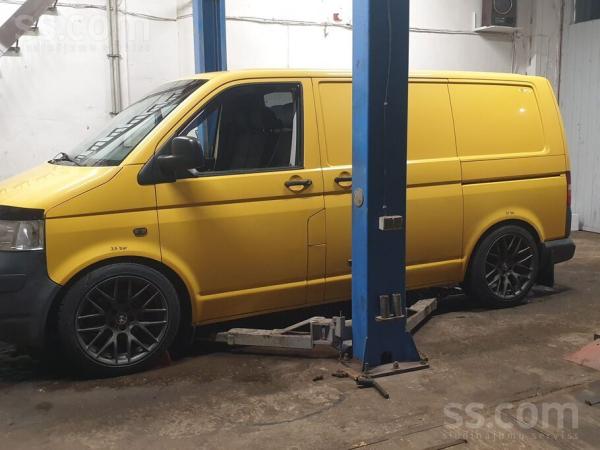 Yellow Volkswagen Transporter 2008 in Liepaja, with an engine capacity of 1.90 L and mileage of 180 thousand km for 9500 €, photo 7 on AUTOMOTO.COM.LV