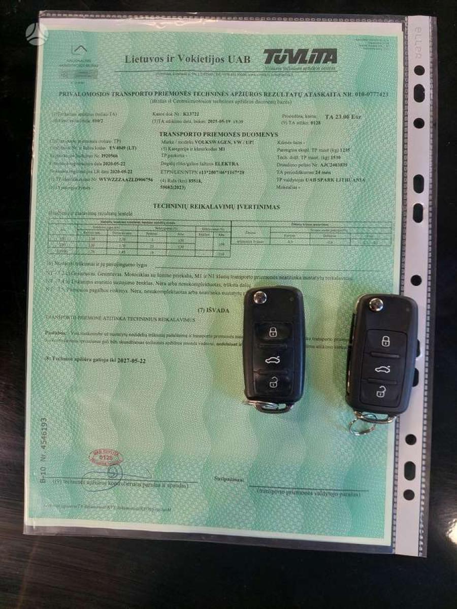 Zils Volkswagen Up 2020 Viļņa, ar dzinēja tilpumu 0.00 L un nobraukumu 102 tūkst. km par 8800 €, foto 6 vietnē AUTOMOTO.COM.LV