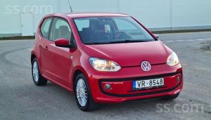 Red Volkswagen Up 2012 in Jurmala, with an engine capacity of 1.00 L and mileage of 116 thousand km for 3750 €, photo 3 on AUTOMOTO.COM.LV