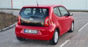 Red Volkswagen Up 2012 in Jurmala, with an engine capacity of 1.00 L and mileage of 116 thousand km for 3750 €, photo 4 on AUTOMOTO.COM.LV