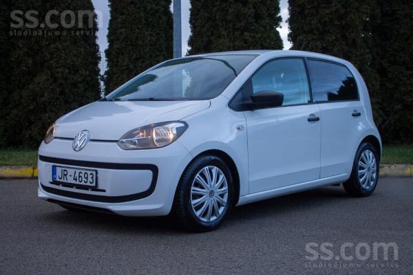 White Volkswagen Up 2014 in Jelgava, with an engine capacity of 1.00 L and mileage of 106 thousand km for 5200 €, photo 3 on AUTOMOTO.COM.LV