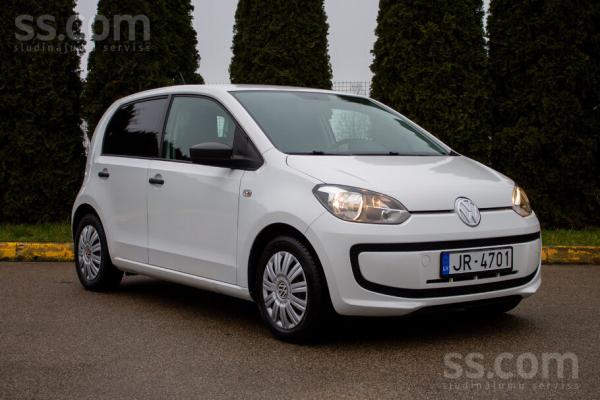 Balts Volkswagen Up 2014 Jelgava, ar dzinēja tilpumu 1.00 L un nobraukumu 98 tūkst. km par 5300 €, foto 1 vietnē AUTOMOTO.COM.LV