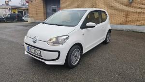 White Volkswagen Up 2014 in Riga, with an engine capacity of 1.00 L and mileage of 150 thousand km for 3850 €, photo  on AUTOMOTO.COM.LV