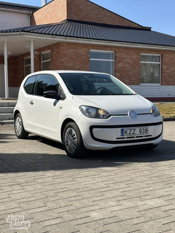 White Volkswagen Up 2015 in Vilnius, with an engine capacity of 1.00 L and mileage of 142 thousand km for 3200 €, photo 1 on AUTOMOTO.COM.LV