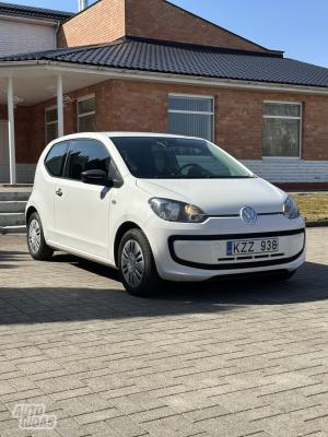 White Volkswagen Up 2015 in Vilnius, with an engine capacity of 1.00 L and mileage of 142 thousand km for 3200 €, photo  on AUTOMOTO.COM.LV