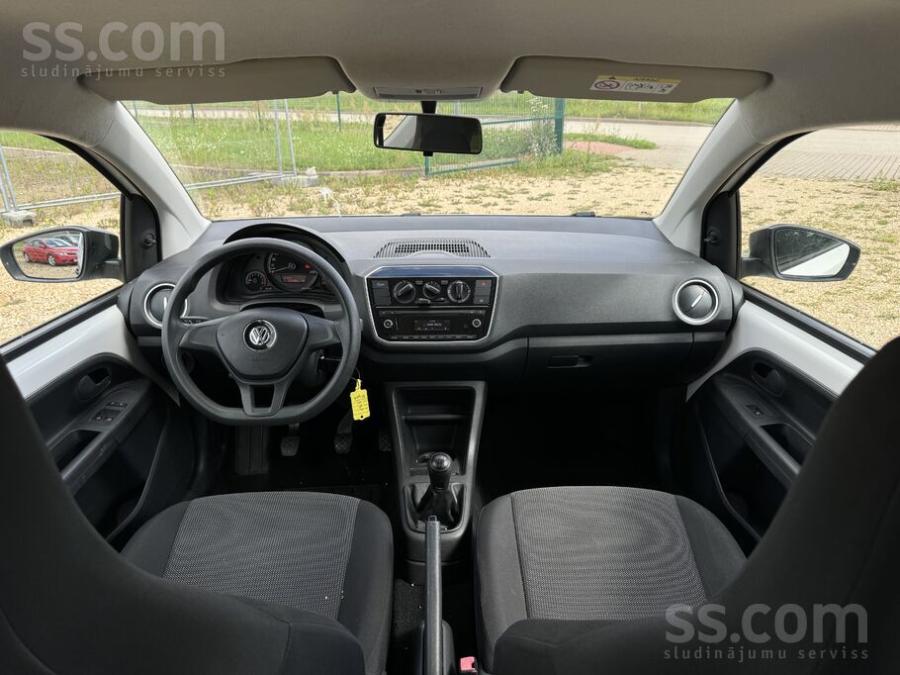 White Volkswagen Up 2017 in Valmiera, with an engine capacity of 1.00 L and mileage of 203 thousand km for 4650 €, photo 9 on AUTOMOTO.COM.LV