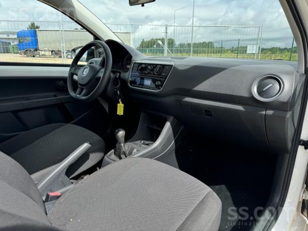White Volkswagen Up 2017 in Valmiera, with an engine capacity of 1.00 L and mileage of 203 thousand km for 4650 €, photo 9 on AUTOMOTO.COM.LV