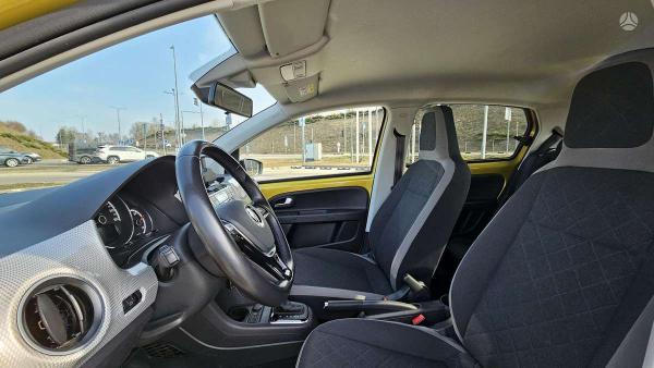 Yellow Volkswagen Up 2020 in Vilnius, with an engine capacity of 0.00 L and mileage of 46 thousand km for 10999 €, photo 9 on AUTOMOTO.COM.LV