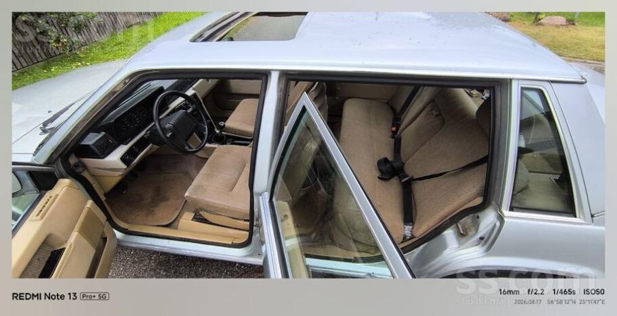 Grey Volvo 740 1986 in Tukums, with an engine capacity of 2.30 L and mileage of 333 thousand km for 4500 €, photo 6 on AUTOMOTO.COM.LV