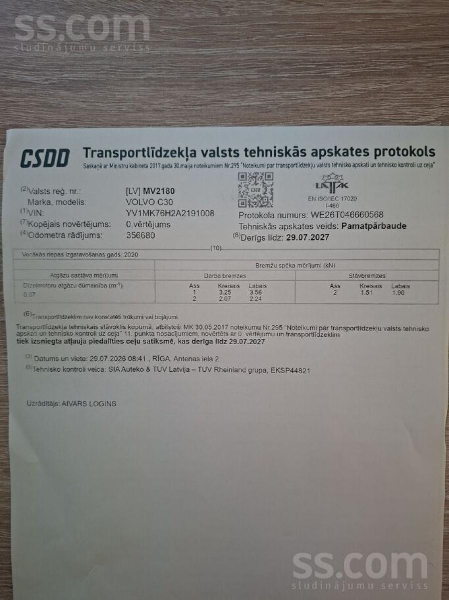 Zils Volvo C30 2010 Ogre, ar dzinēja tilpumu 1.60 L un nobraukumu 357 tūkst. km par 2900 €, foto 11 vietnē AUTOMOTO.COM.LV