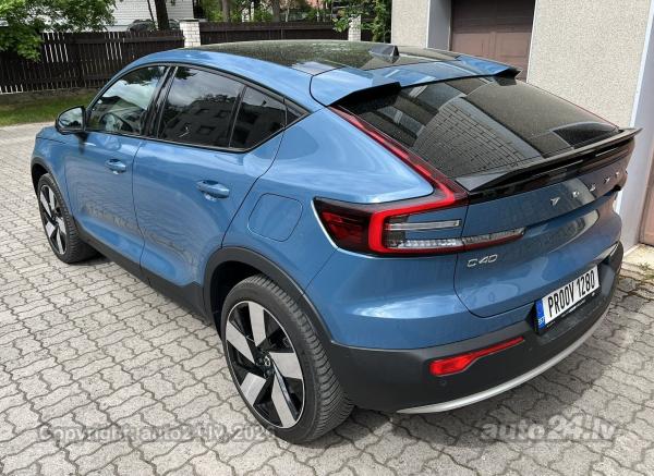 Blue Volvo C40 2022 in Tallinn, with an engine capacity of 0.00 L and mileage of 63 thousand km for 36900 €, photo 3 on AUTOMOTO.COM.LV